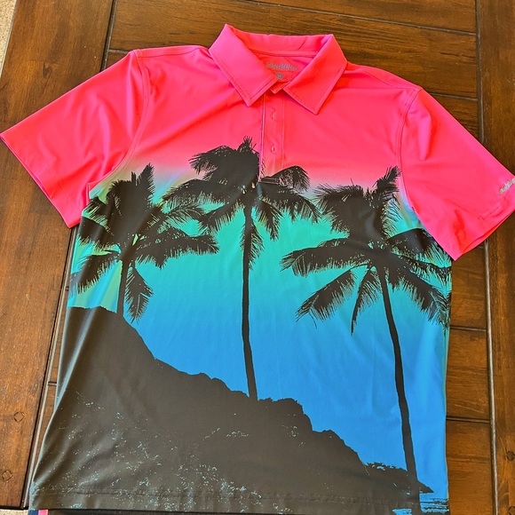 chubbies | Shirts | Mens Pink And Blue Palm Tree Shirt | Poshmark